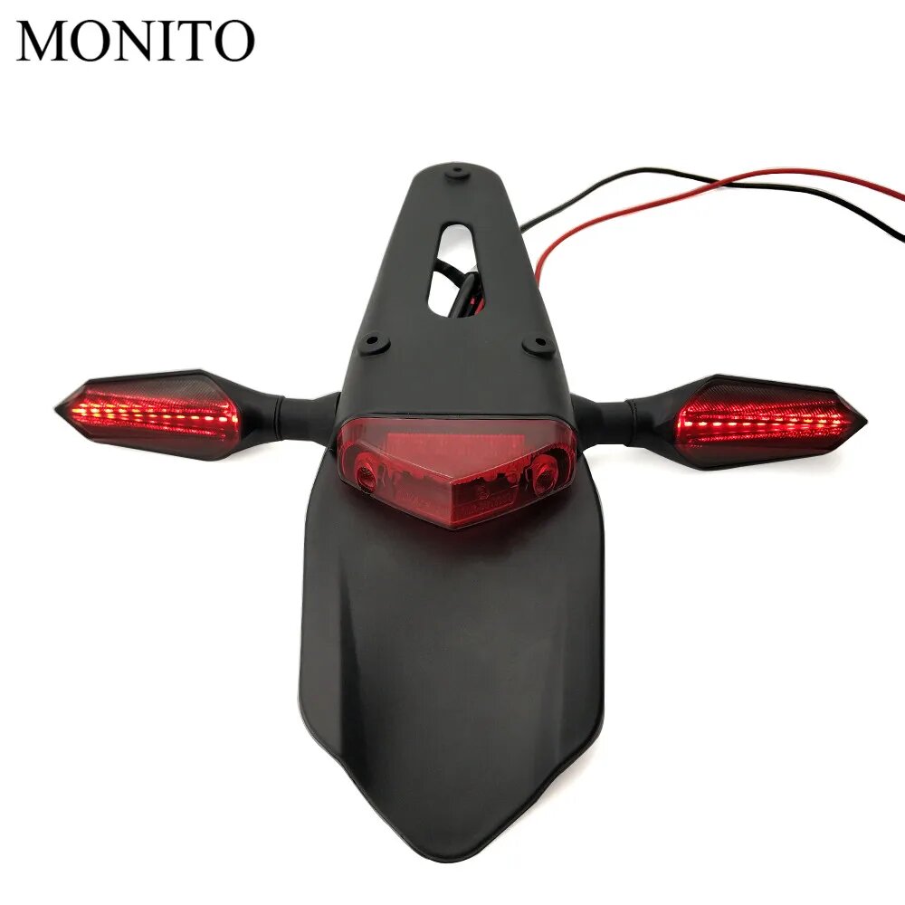 Задсветильник для мотоцикла, для эндуро, байка, заднего крыла, стоп-сигнала для газа, газа, EC2T, FSE FSR, EC300, EC250, EC 250, 300, EC250, EC300 Красный, Red and Red Turn