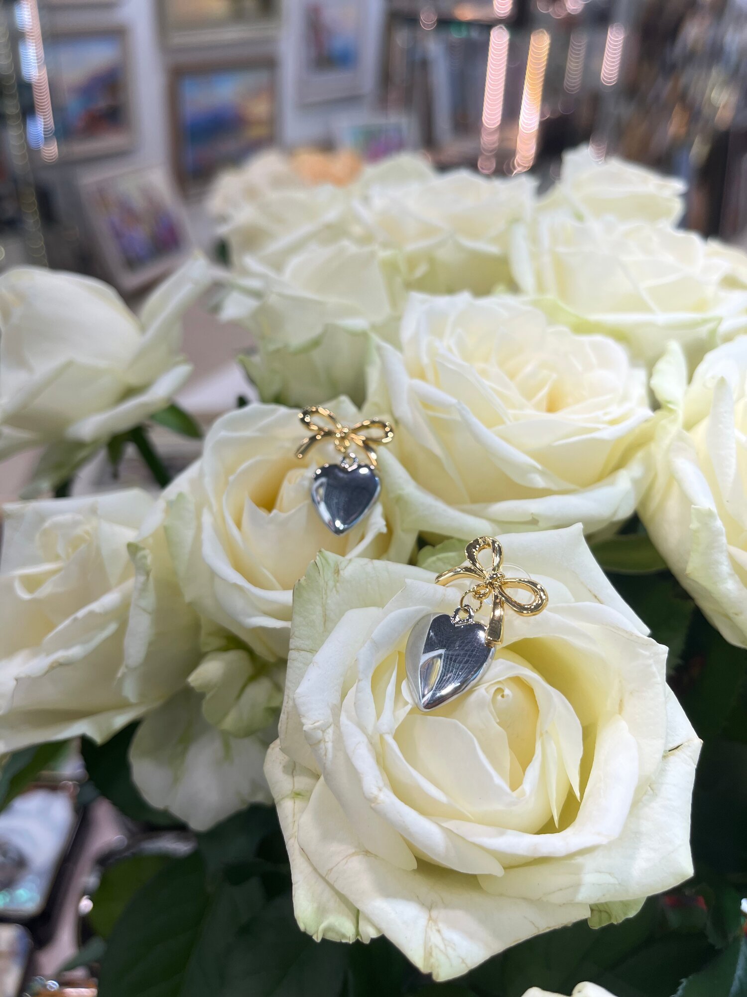 Серьги с подвесками, пусеты Jewellery by Marina Orlova, размер 28 мм, серебристый — фото 1
