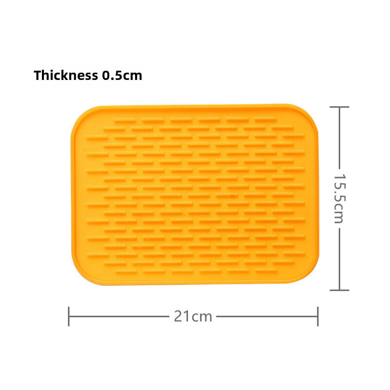 Коврик теплоизоляционный, нескользящий, силиконовый, оранжевый