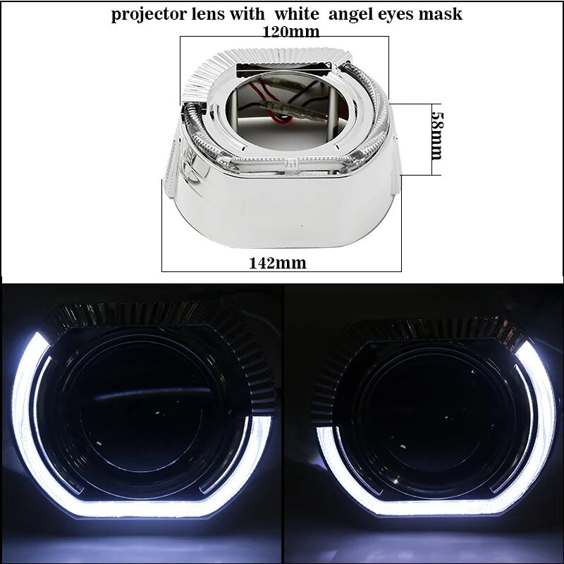 Sanvi Car 3 "12V 70W 5500K A6L Bi LED Лазерный проектор Линза Фара Авто Фара с кронштейном Hella G5 3R Модернизация переднего света A6L with angle eye C