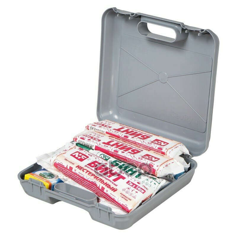 Аптечка Автомобильная, Новый Состав Мз Рф 260Н, Соотв. треб. Гаи, Пластиковый Футляр С Ручкой AIRLINE арт. ADMK003