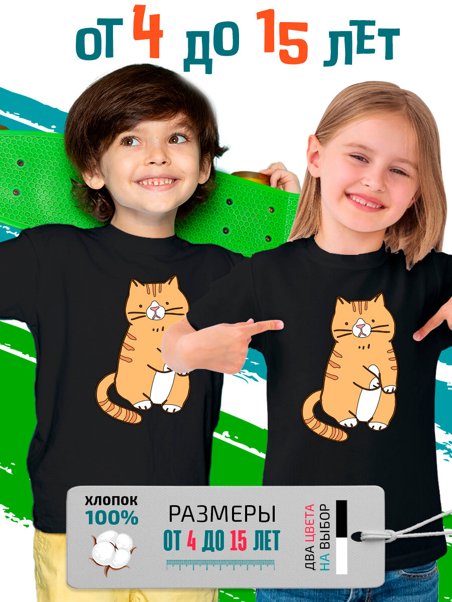 Футболка детская с котом
