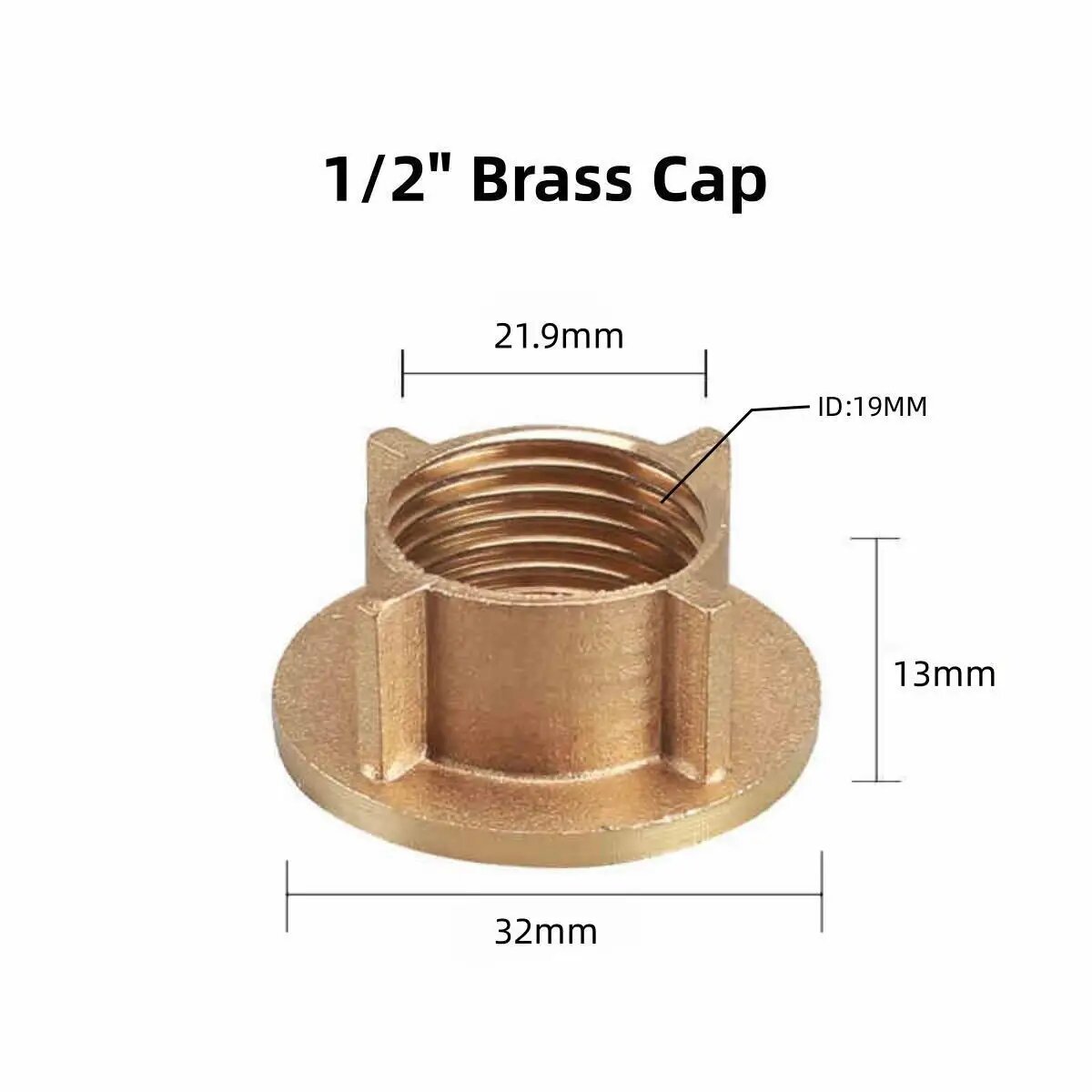 Латунные шестигранные стопорные гайки Фитинг для труб 1/8 1/4 3/8 1/2 3/4 1 дюйм BSP Внутренняя резьба Шестигранный хвостовик Крышка Медная фланцевая гайка