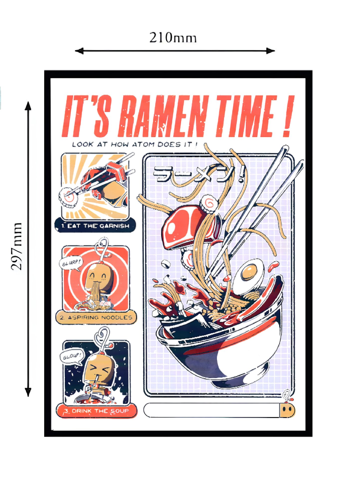 Постер "It's ramen time", А4 — фото 1