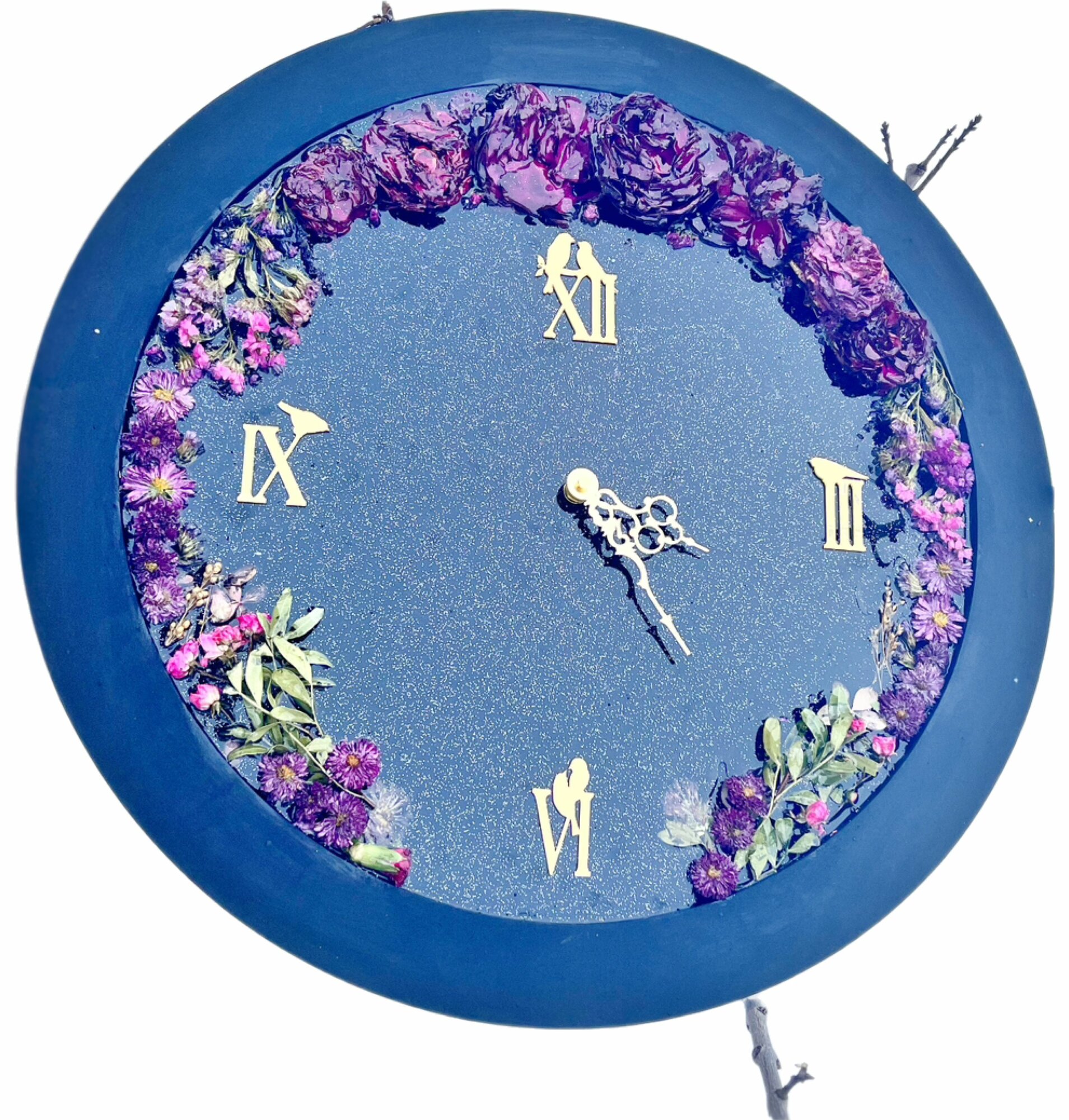 Часы ручной работы из эпоксидной смолы 50 см