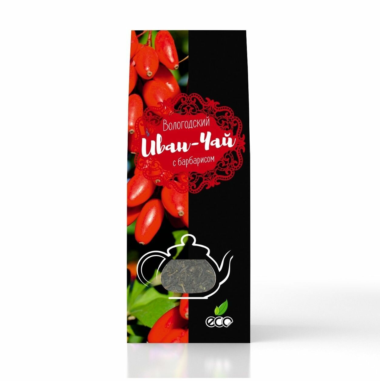 Чай "Вологодский Иван-чай с барбарисом" фито Fit, 60 г, ферментированный