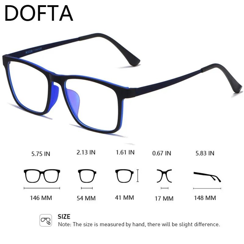 DOFTA очки для зрения, оправа 50073 BLACK BLUE