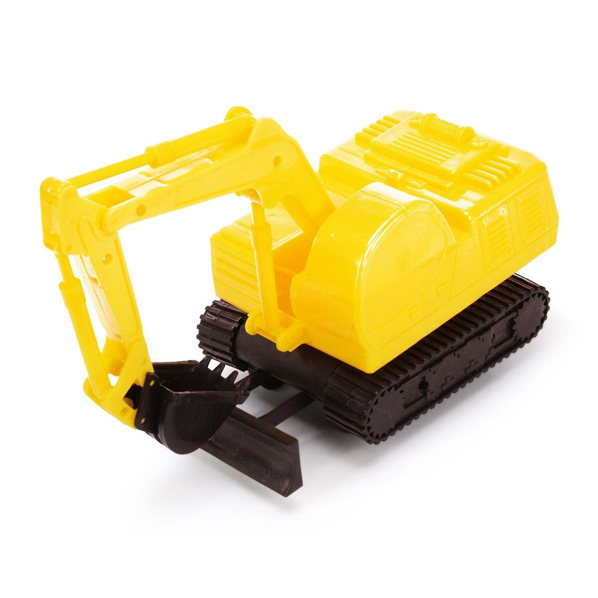 Экскаватор игрушечный «Р-019-3» с подвижным ковшом, пластик, желтый, 27×12×24 см