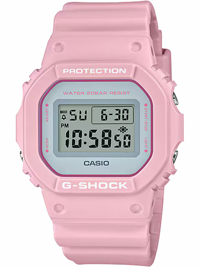 Наручные часы CASIO G-Shock, розовый, серый — фото 1