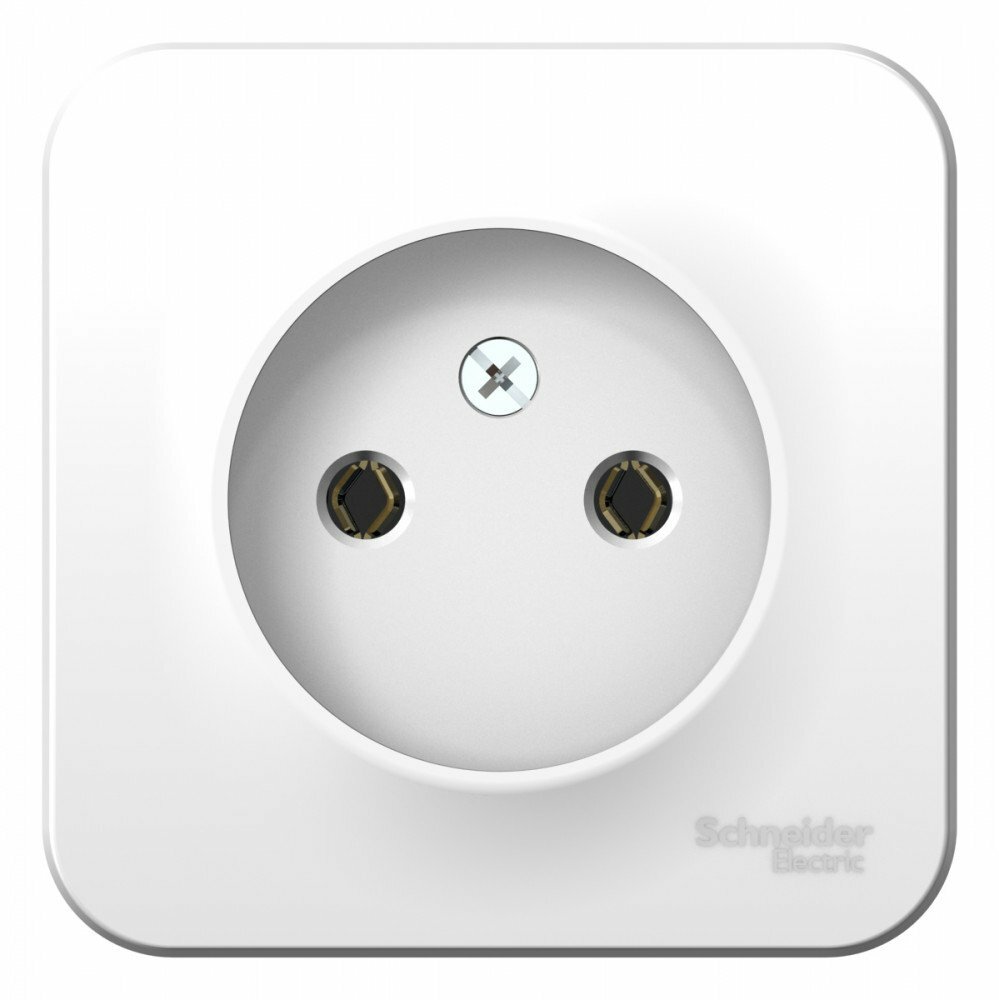 Blanca наруж Бел Розетка б/з без шторок 16А, , монтажная пластина, Systeme Electric, BLNRA000121
