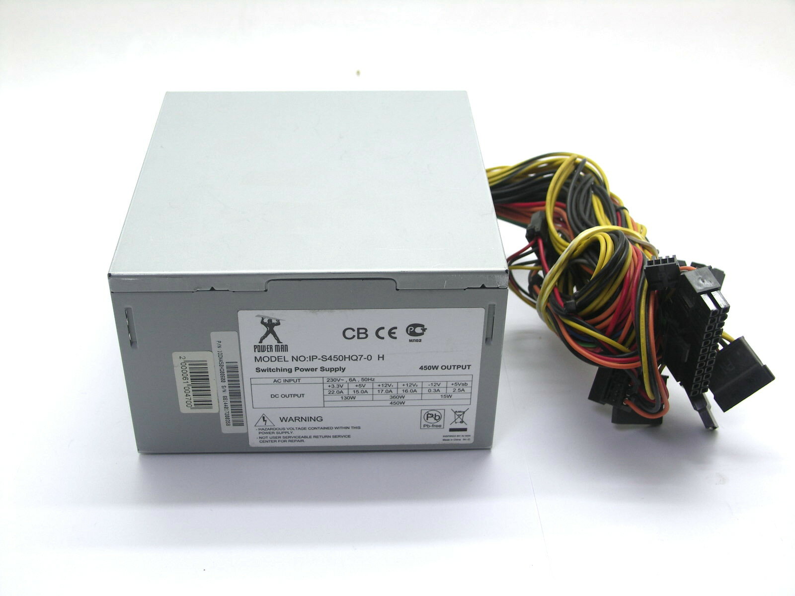 Блок питания 450W Powerman IP-S450HQ7-0 24+4+4/6+2PCI-E/6SATA/120fan ATX