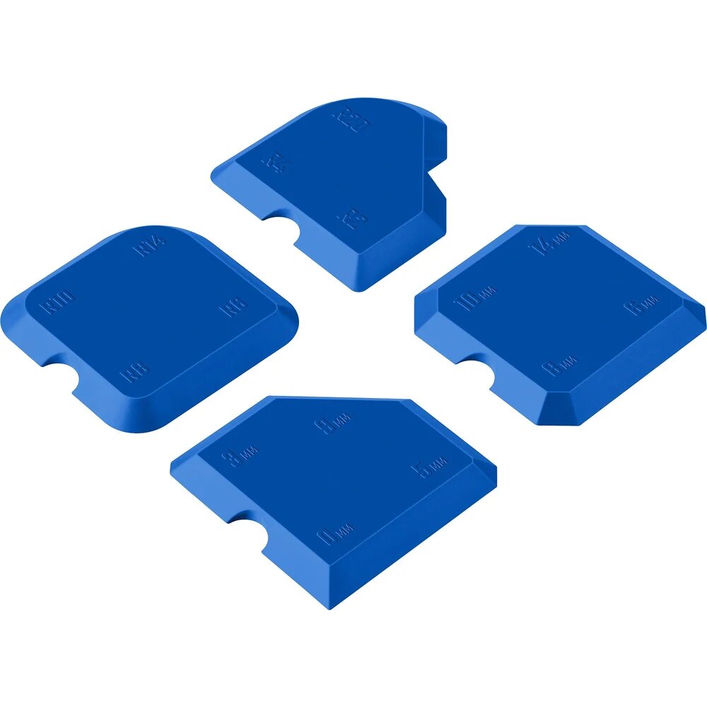 Специальные шпатели для формовки швов ЗУБР Профессионал в наборе 4 шт, 16 профилей 1015-H4