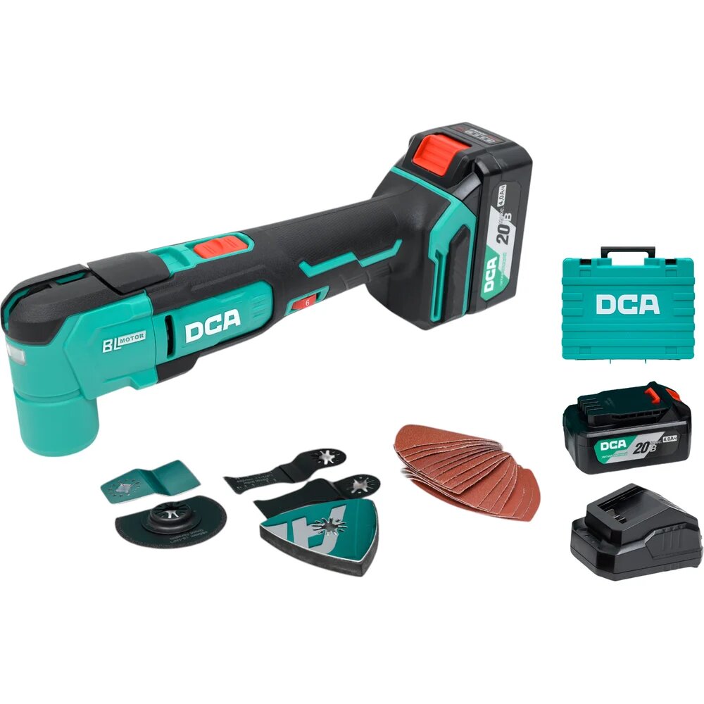 Аккумуляторный, DCA, многофункциональный инструмент DCA 2 АКБ 4 А*ч ADMD20 (TYPE EM), работы с различными материалами