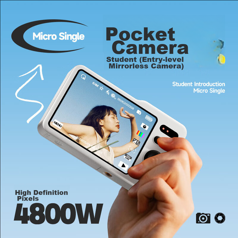 BENJIE M9 цифровой фотоаппарат с CCD 64 ГБ памяти 2.8-дюймовый IPS экран анти-дрожание задержка съемки для студентов