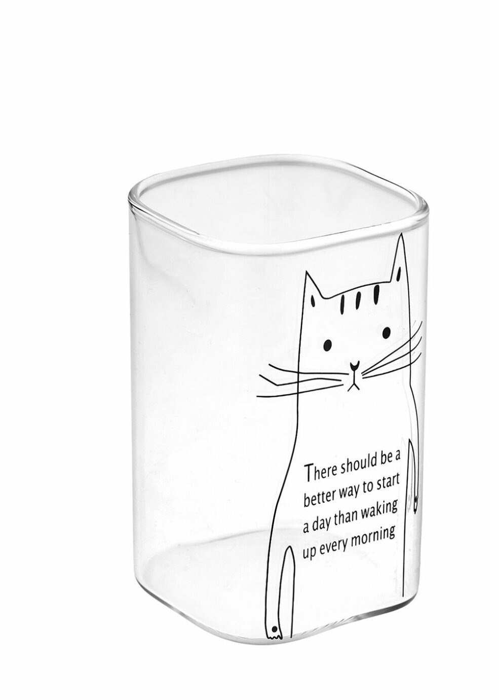 Стакан "Барсик", для воды, сока, универсальный, 280 мл, стекло, прозрачный, 1 шт