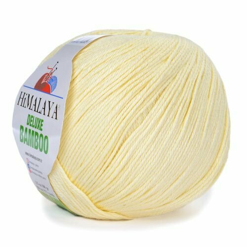 Пряжа Himalaya Deluxe Bamboo 124-03 светлый лимон (100г/250м, упаковка 5 мотков)