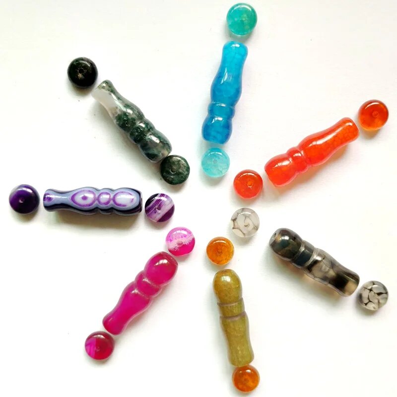 10 шт. аксессуары из натурального агата, бусины, мусульманский браслет, тасбих, Аллах, Синий Агат, перегородка, ожерелье, аксессуары, браслет, камень