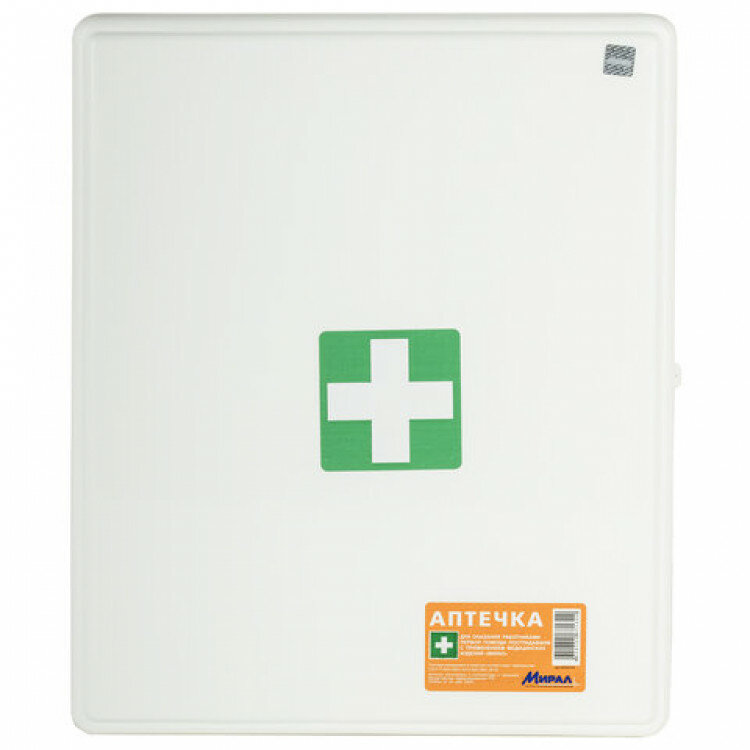 Аптечка первой помощи работникам, по приказу №262н, мирал, пластиковый шкаф, аршп-н