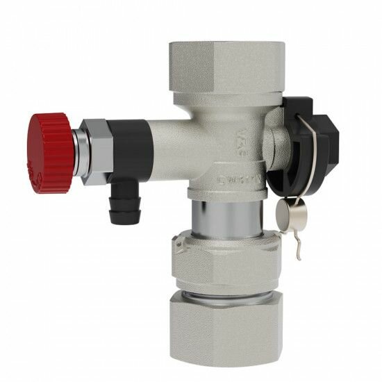 Кран-отсекатель V&G 3/4" шаровый с дренажем для подключения бака