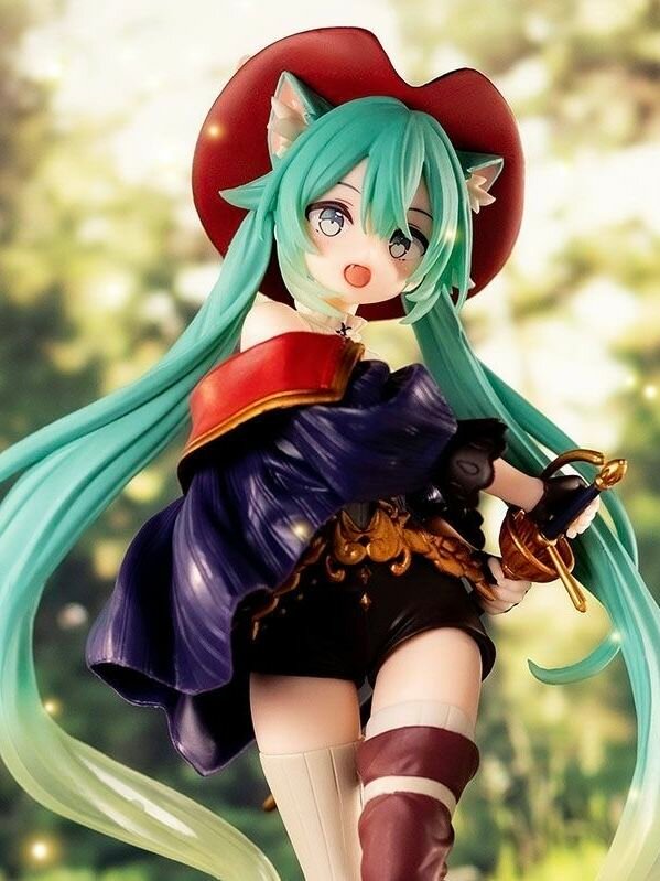 Фигурка Хацунэ Мику Кот в сапогах / Hatsune Miku Wonderland (20см, пакет)