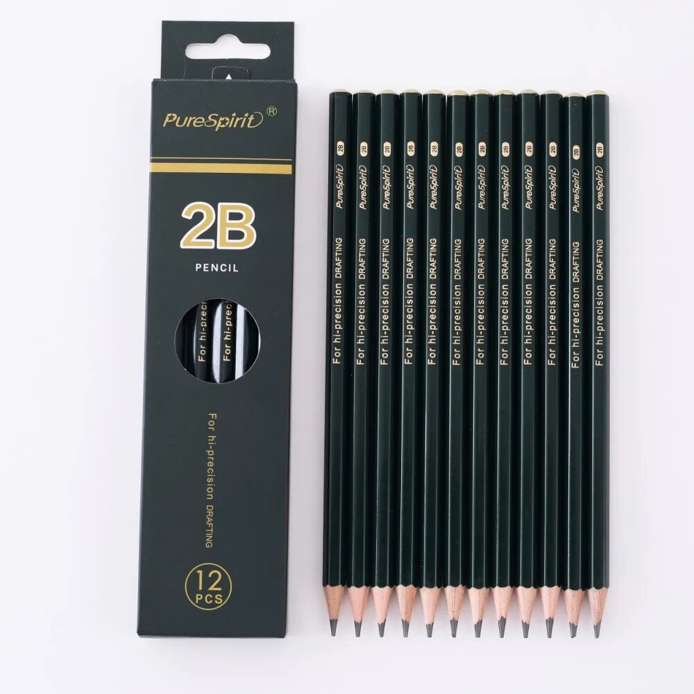 Графитовые карандаши purespirit 2B PS-7125 2B 12PCS