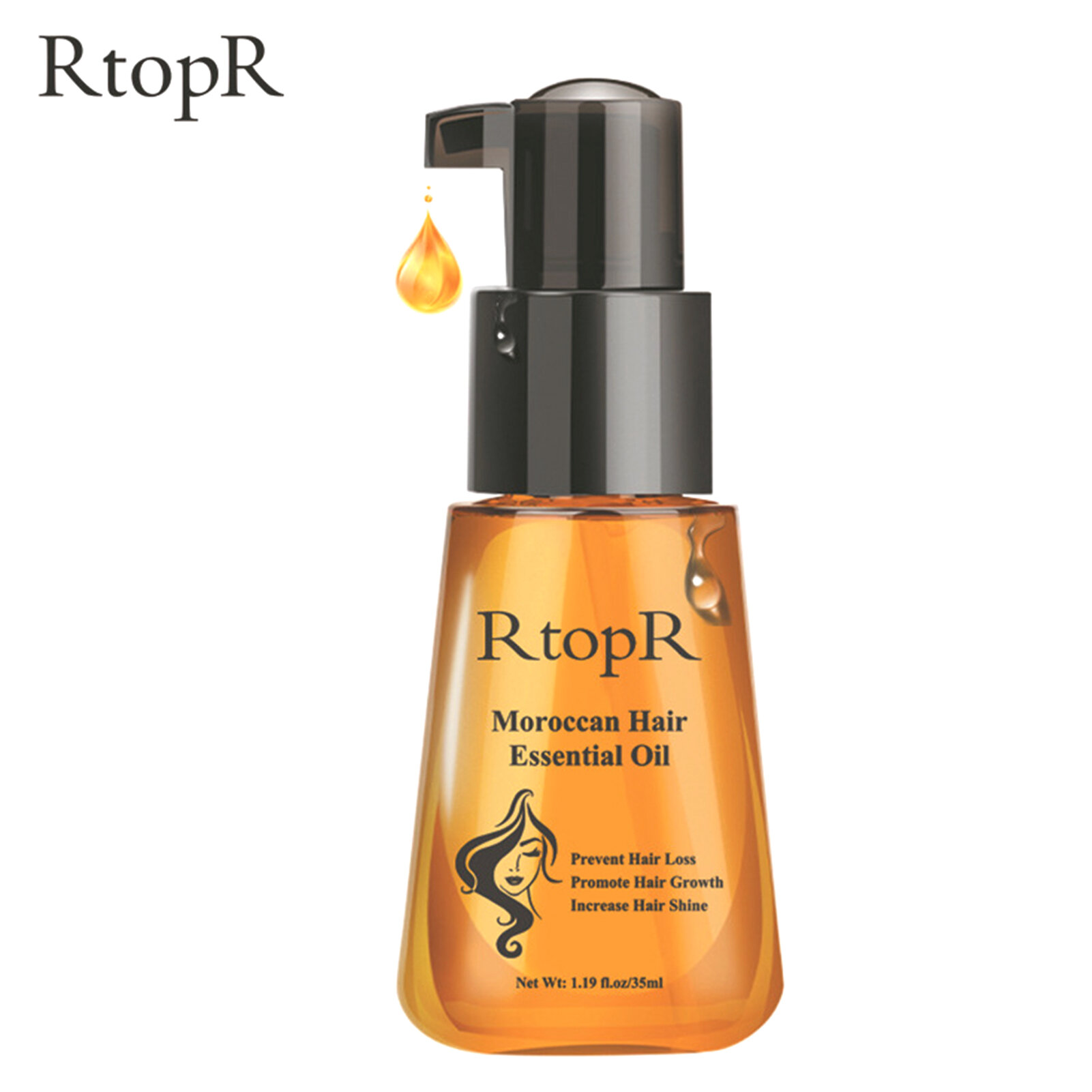 RtopR Hair Essential Oil Hair Loss Nourish Scalp Strengthen Hair 35ML/Bottle 1 Bottle Net Content 35ml Package Weight 82g Package Size 100*50*50mm