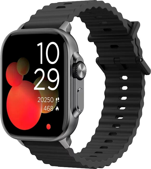 Смарт-часы TTEC Tempus 2SW03S, 51мм, 2.01", черный/черный, Bluetooth, ЭКГ, пульсометр