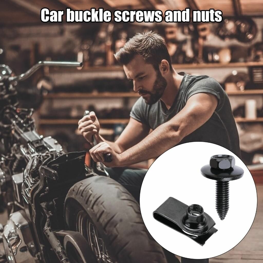 Комплект крепежа для кузова автомобиля, Один винт и гайка