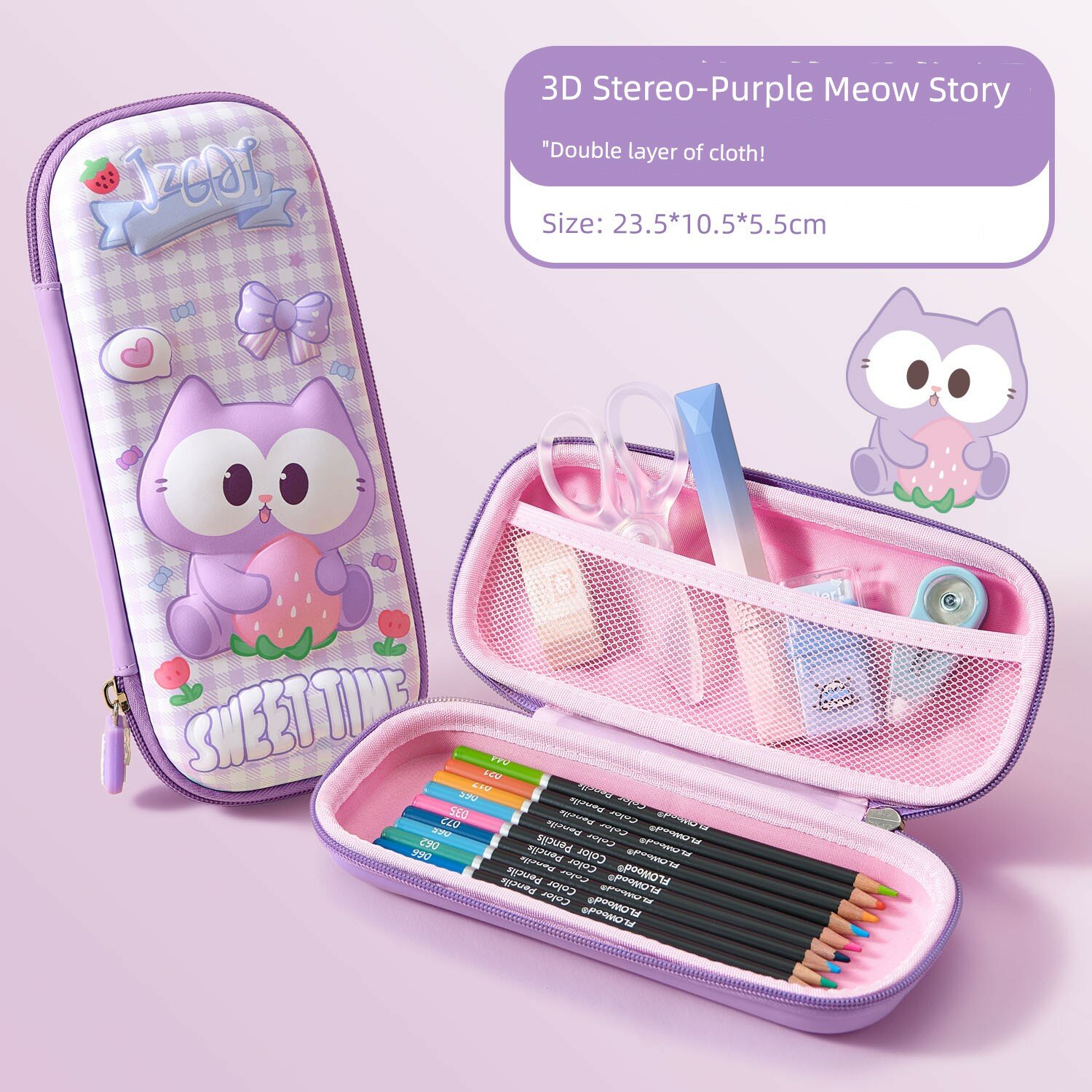 3D-пенал для учащихся начальной школы, вместительный пенал, мужская сумка для канцелярских принадлежностей,