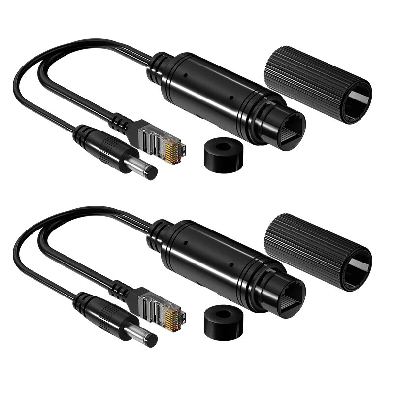 SHOYEE Водонепроницаемый POE разветвитель 48В-12В 1000Мбит/с 2Pcs