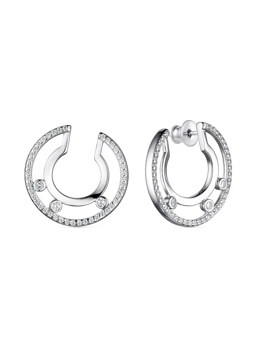 Серьги, фианит, кристаллы Swarovski, кристалл