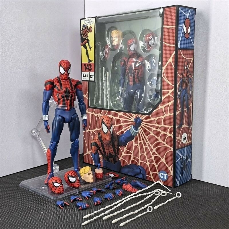 Bandai CT Человек-паук Mafex 143 Бен Рейли Экшн-фигурки Модель