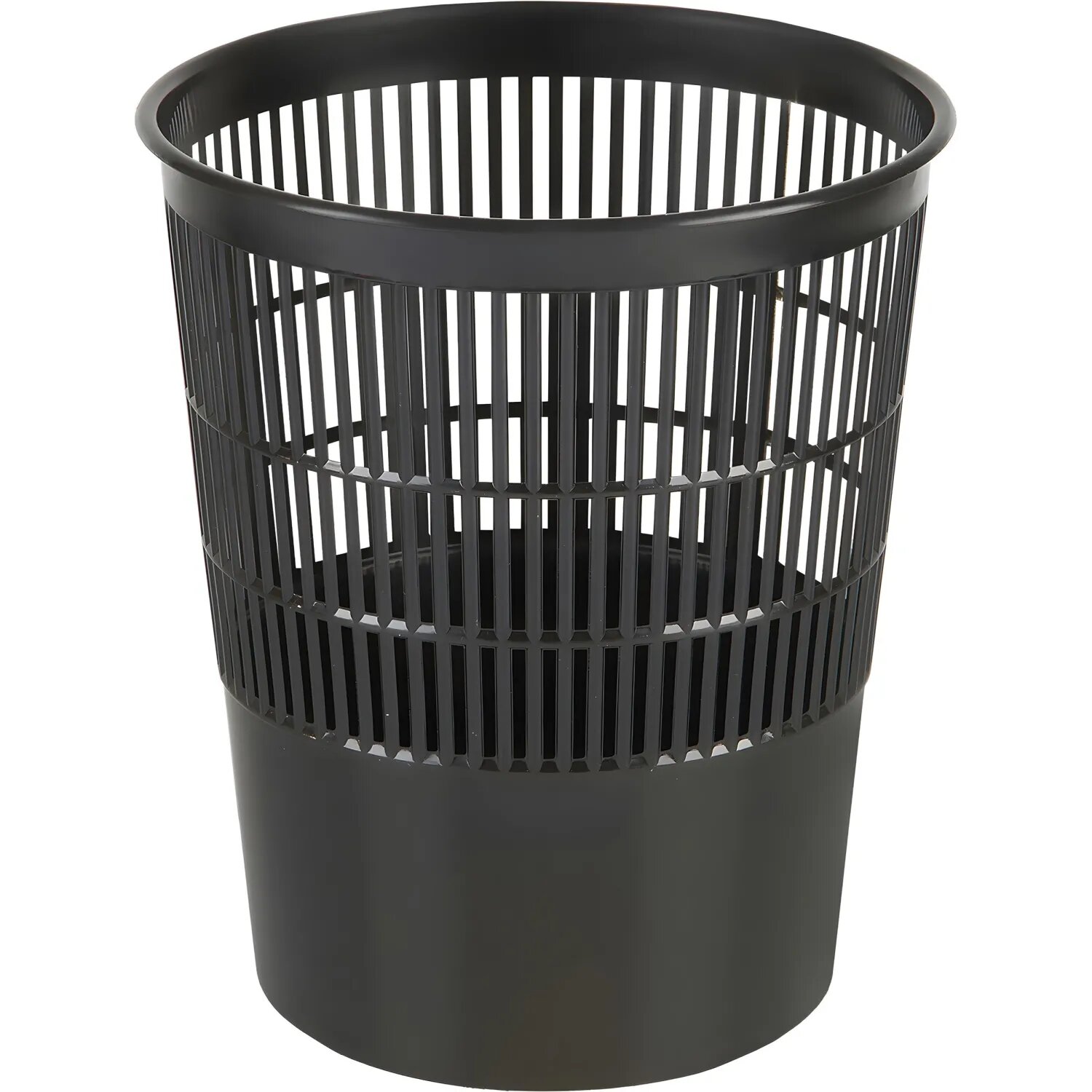 Корзина для мусора офисная 14л пластик черная Luscan