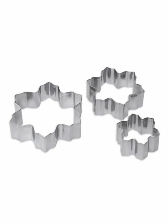 Форма для печенья, нержавеющая сталь, 3 шт, фигурная, Снежинка