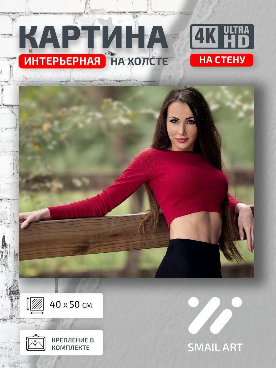 Картина на холсте интерьерная 40 на 50 на стену Забор Portrait для кабинета портрет декор