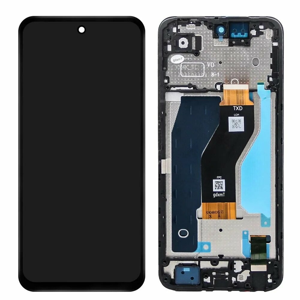 Дисплей(экран) для Tecno Spark 40C KM4K (текно спарк 40с) в сборе с тачскрином рамкой