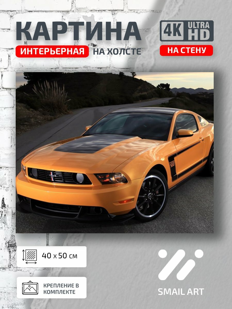 Картина на холсте интерьерная 40 на 50 на стену Автомобиль boss для кабинета авто дизайн
