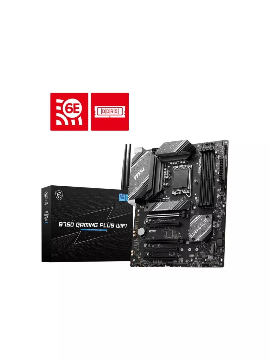 Материнская плата B760 GAMING PLUS WIFI, LGA 1700, ATX