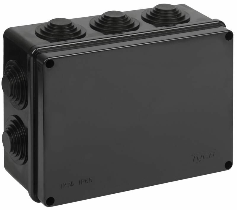 Коробка Тусо распаячная для ОП 200х140х75мм УХЛ1 черн. Ruvinil 67055Ч