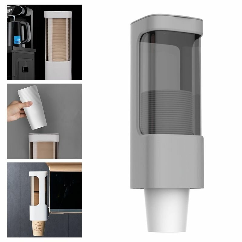 Настенный держатель для бумажных стаканчиков подстаканник-белый