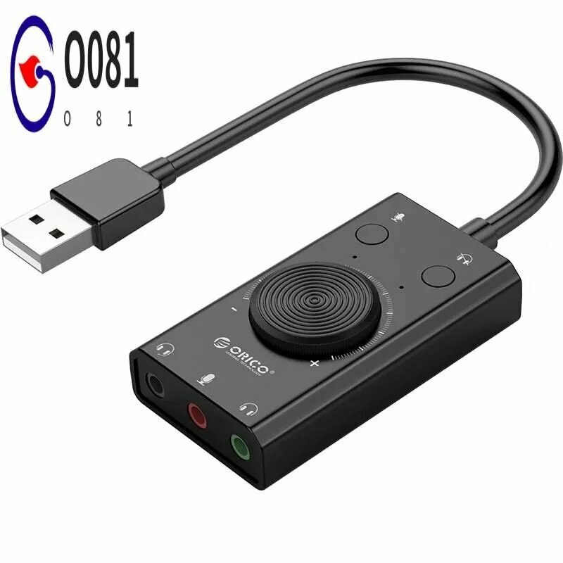 (B P J Z) SC2- Внешняя звуковая карта USB Аудиоадаптер Гарнитура Бездисковая совместим с портативного настольного компьютера