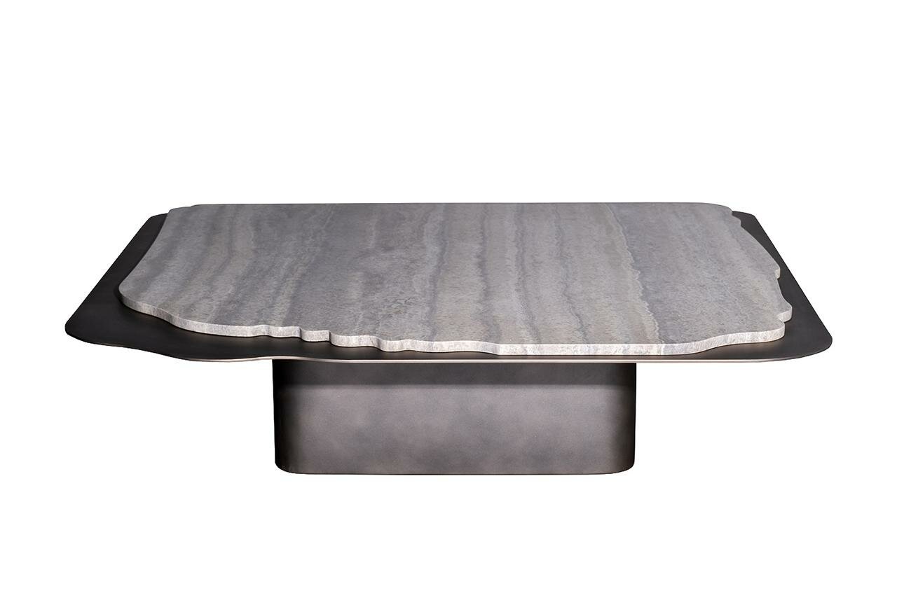 Стол журнальный Garda Decor 58DB-24056 Стол журнальный Travertine 120*120*29см арт. 58DB-24056