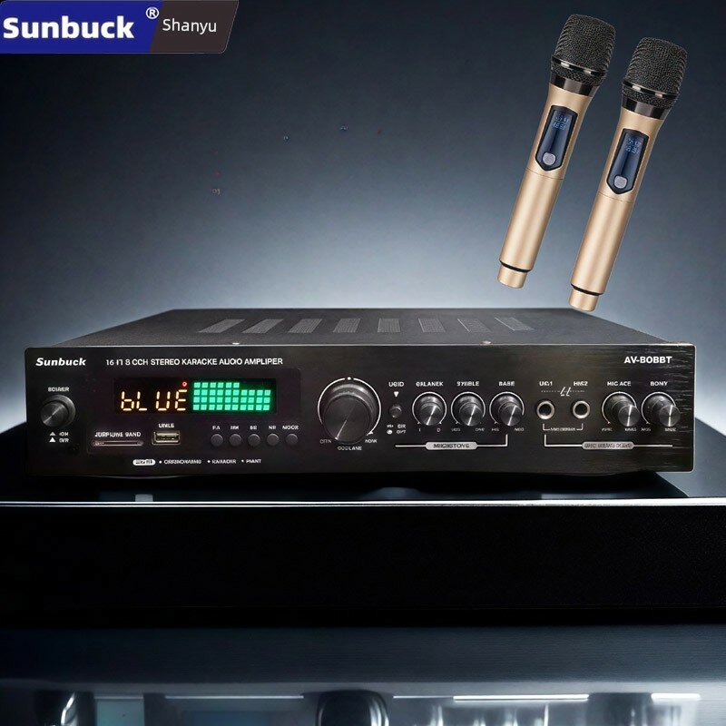 5-канальный домашний усилитель высокой мощности Sunbuck с Bluetooth для караоке и домашнего кинотеатра с сабвуфером