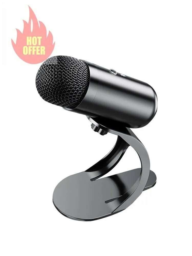 Микрофон игровой (для стриминга) K6 Конденсаторный USB-микрофон, черный