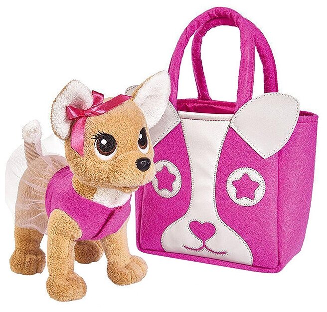 Chi Chi Love Чихуахуа Модница 20 см с розовой сумочкой, Simba, 5893121