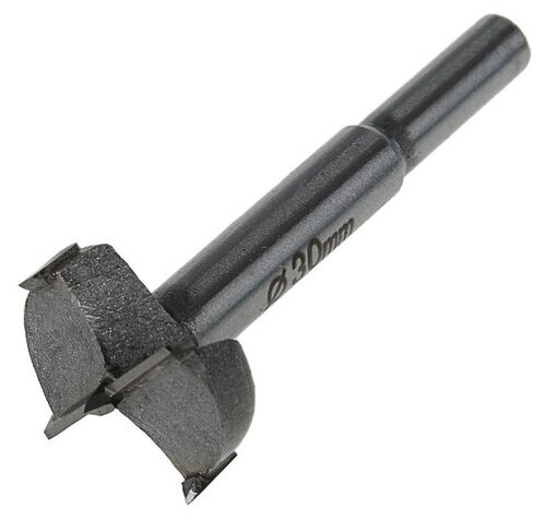 Сверло Форстнера ТероПром 2603029 тундра, твердосплавные пластины, цилиндрический хвостовик, 30 мм, 2603029