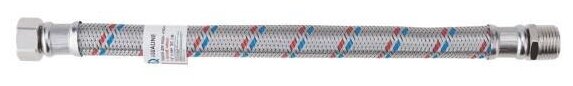 Подводка гибкая для воды нержавеющая оплетка гигант 1/2" г-ш L=0.3м AQUALINE 04938