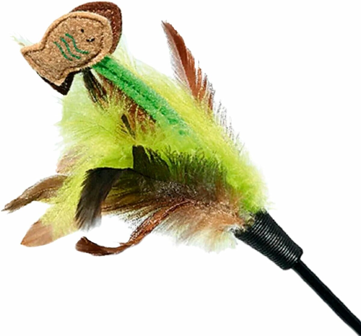 Игрушка для кошек GiGwi Дразнилка с рыбками на длинной палке 75 см (1 шт)