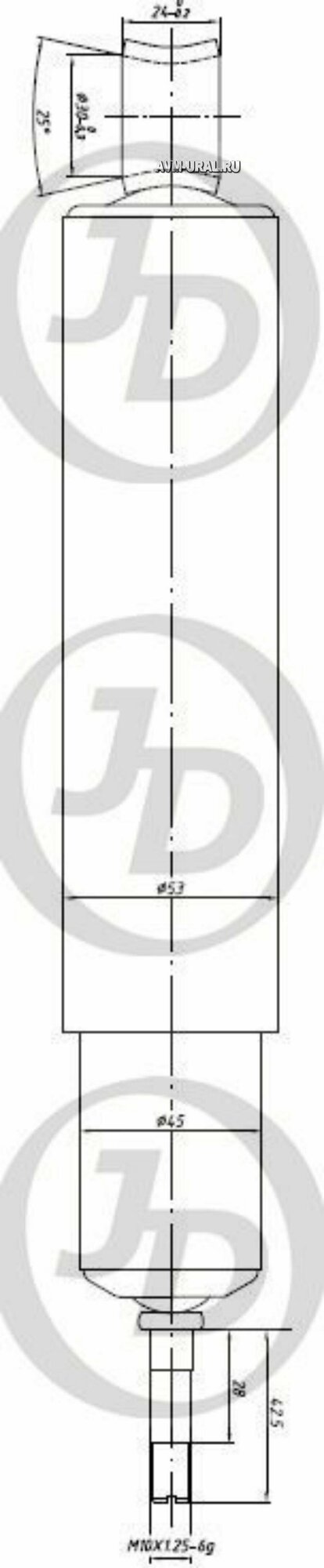 JUST DRIVE JAA0057 Амортизатор газомасляный задний /344226/