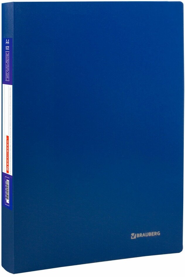 Папка 80 вкладышей BRAUBERG "Office", синяя, 0,8 мм, 222638, 1 шт